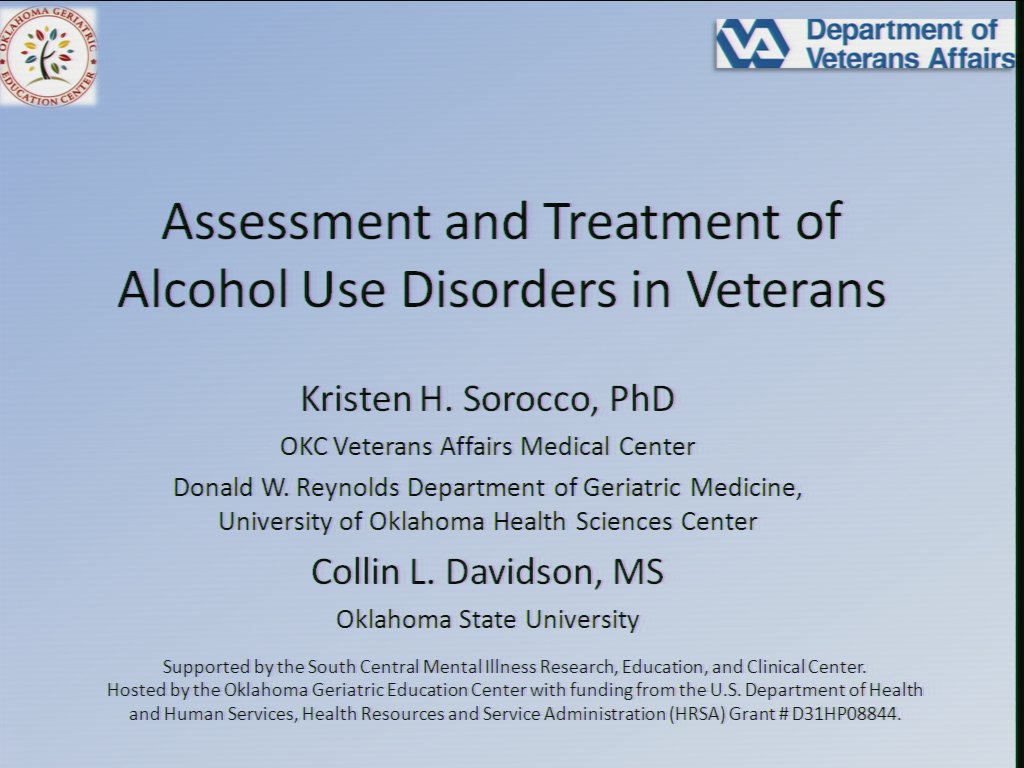 Assessment and Treatment of Alcohol Use Disorders in Veterans